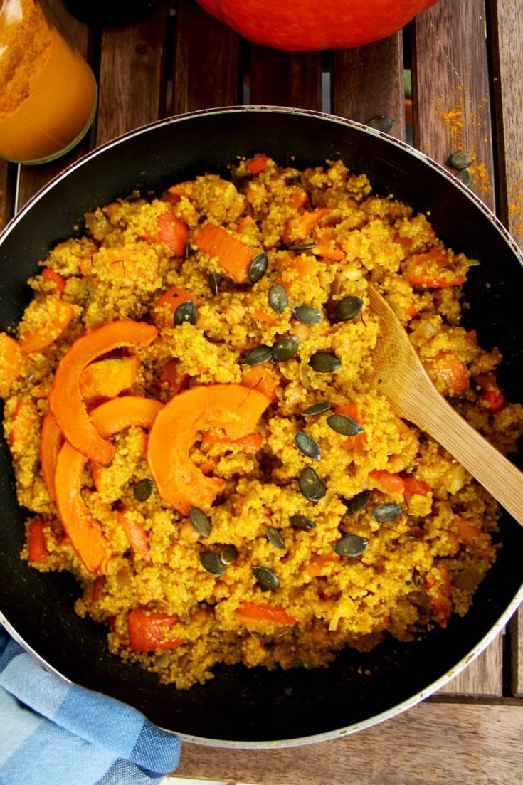 Vegan Pumpkin Quinoa Risotto "Quinotto" • Happy Kitchen