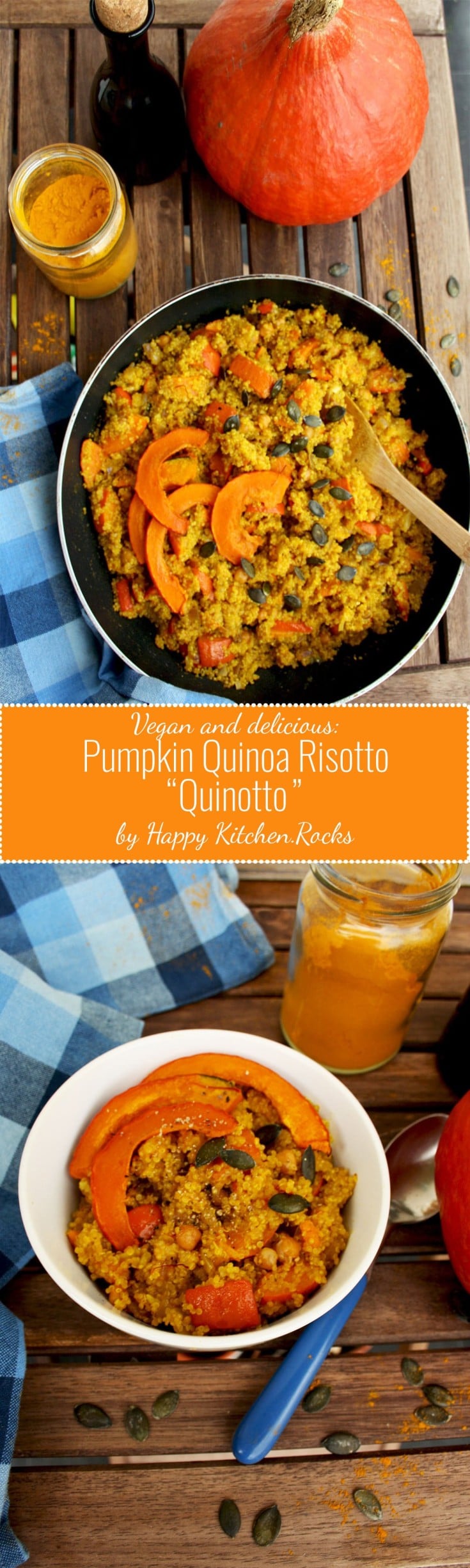 Vegan Pumpkin Quinoa Risotto "Quinotto" • Happy Kitchen
