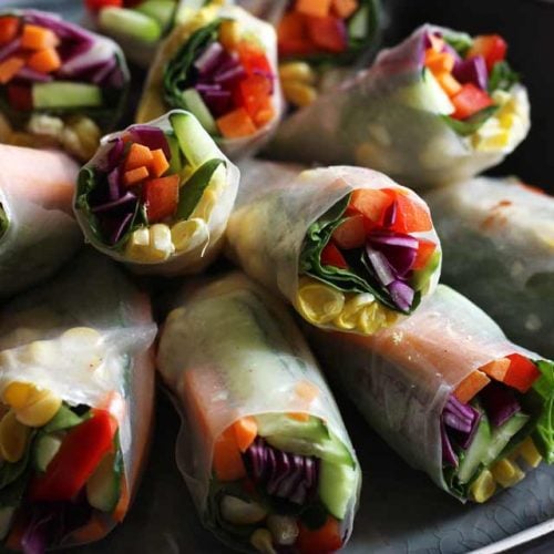 Fresh Vegan Spring Rolls • Happy Kitchen