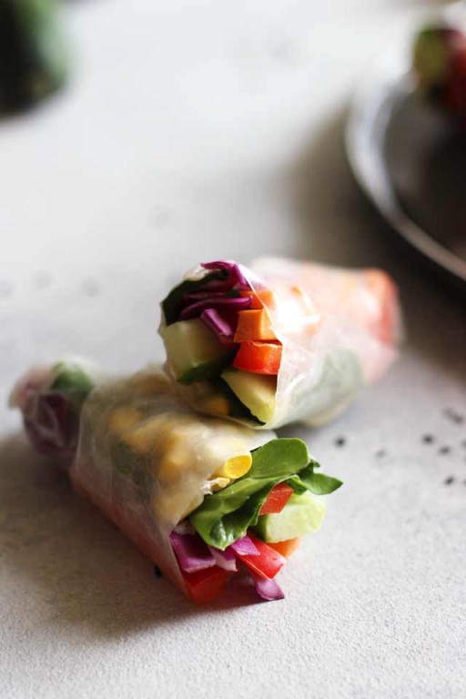Fresh Vegan Spring Rolls • Happy Kitchen