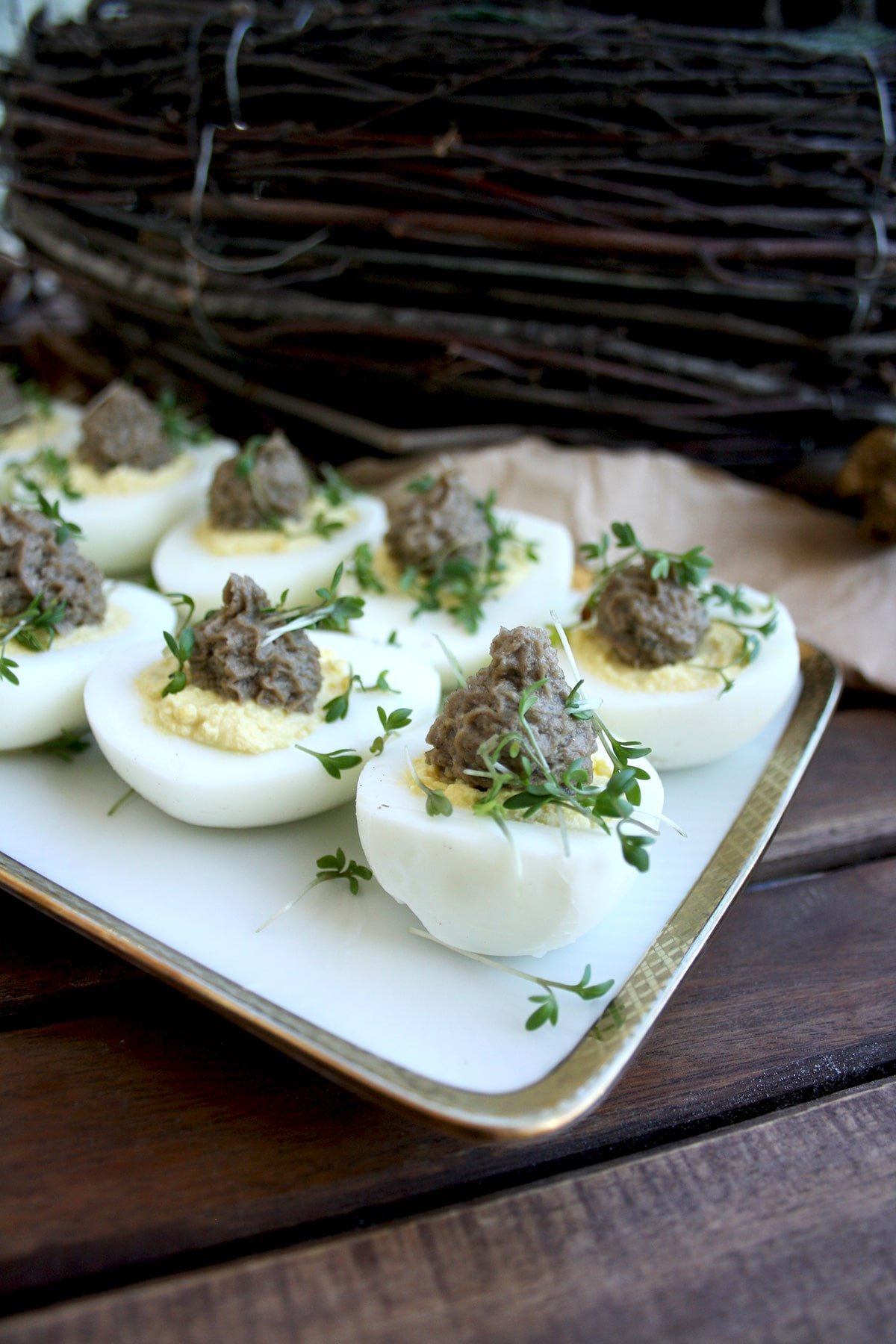 Russian Deviled Eggs with Sprats • Happy Kitchen
