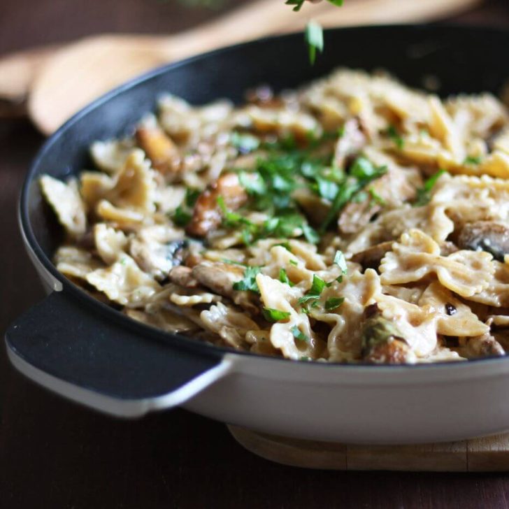 Rustic Creamy Mushroom Pasta • Happy Kitchen