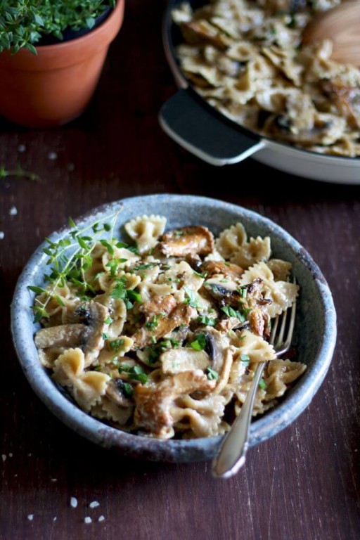 Rustic Creamy Mushroom Pasta • Happy Kitchen