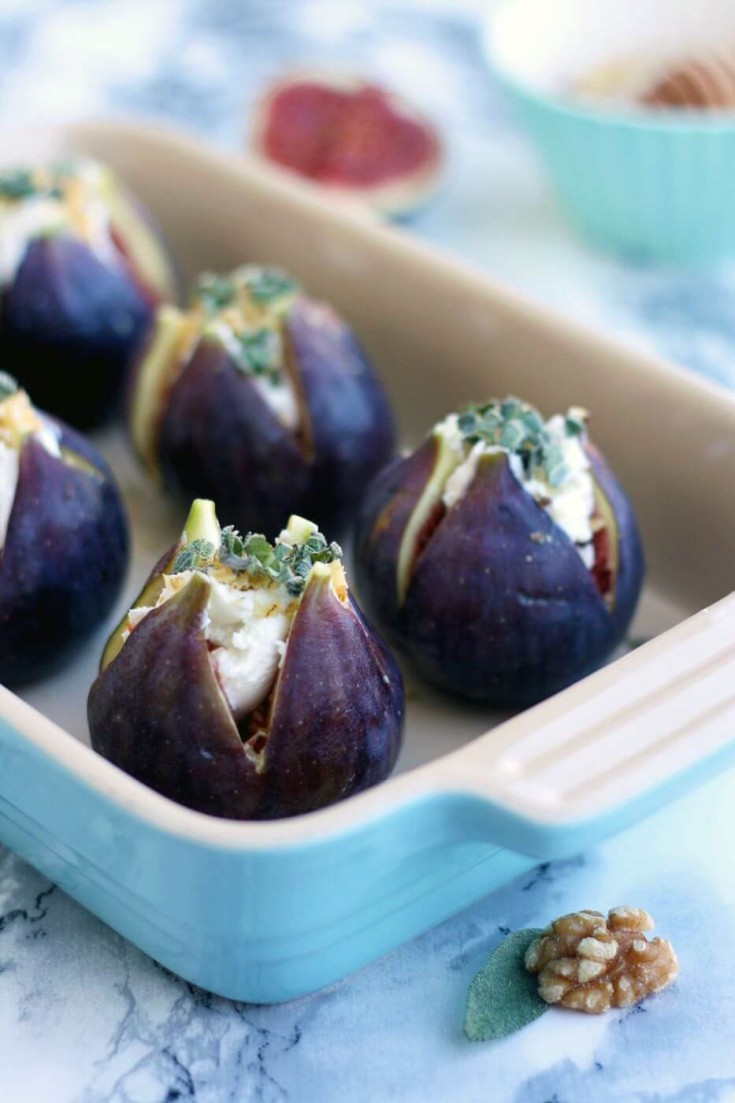 Baked Figs with Goat Cheese • Happy Kitchen