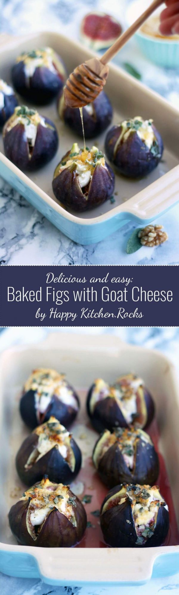 Baked Figs with Goat Cheese • Happy Kitchen