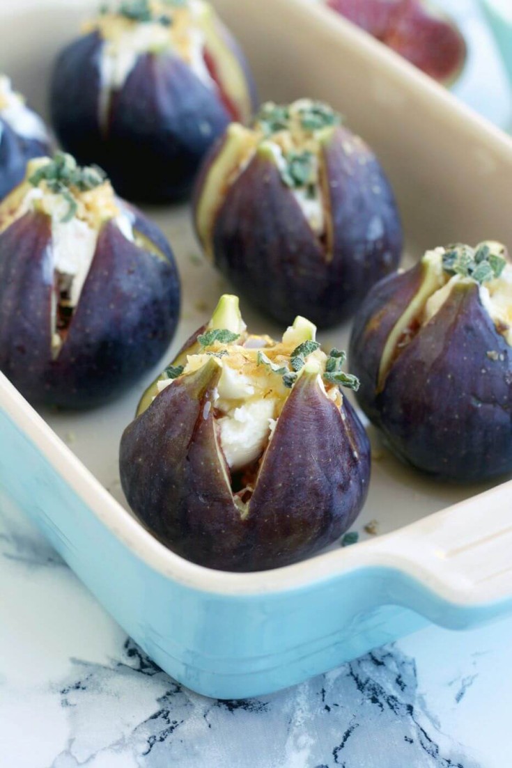Baked Figs with Goat Cheese • Happy Kitchen