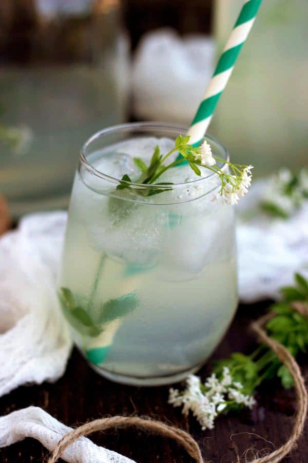 Healthy Sweet Woodruff Lemonade • Happy Kitchen
