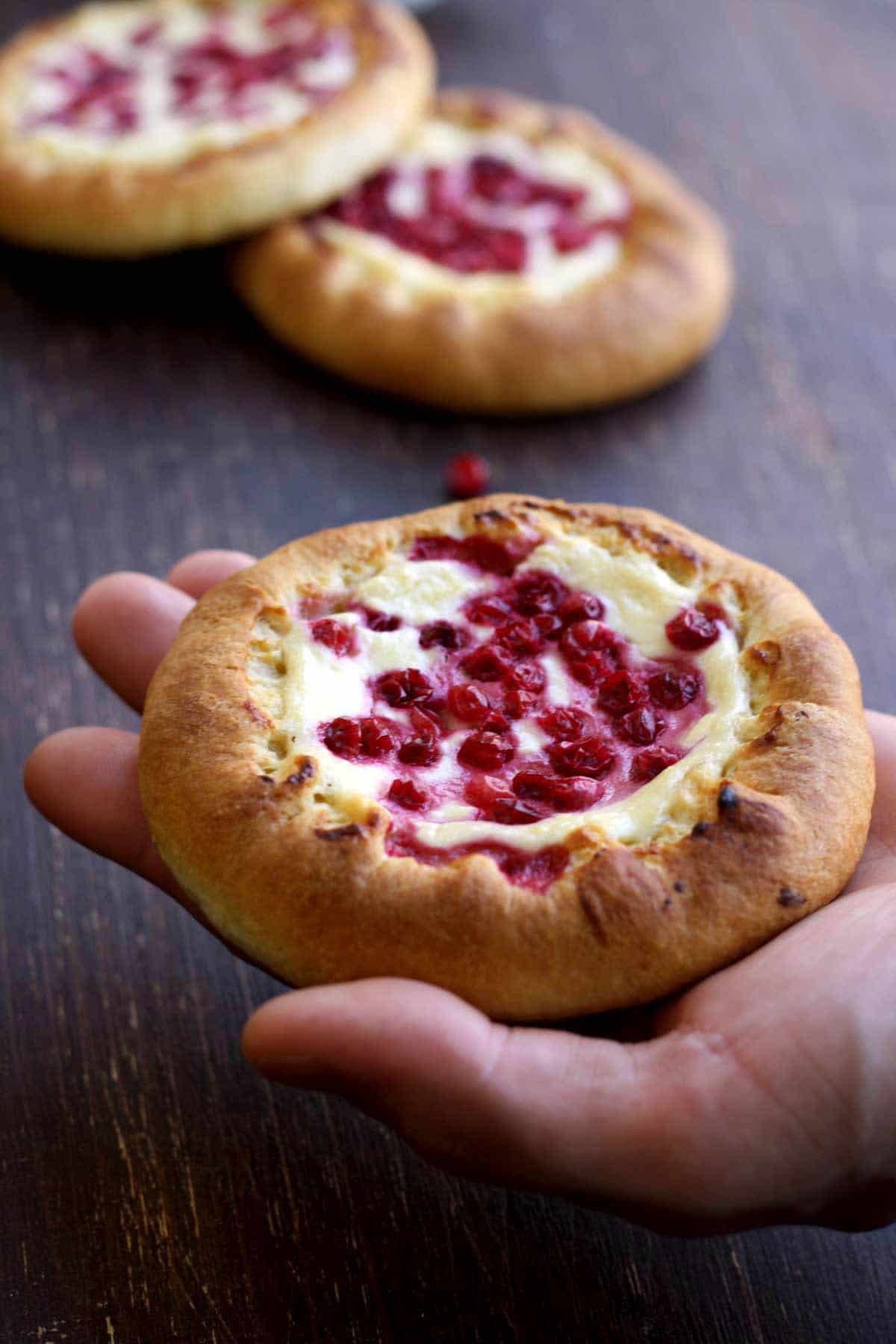 Vatrushka: Sweet Russian Farmer's Cheese Buns with Berries • Happy Kitchen