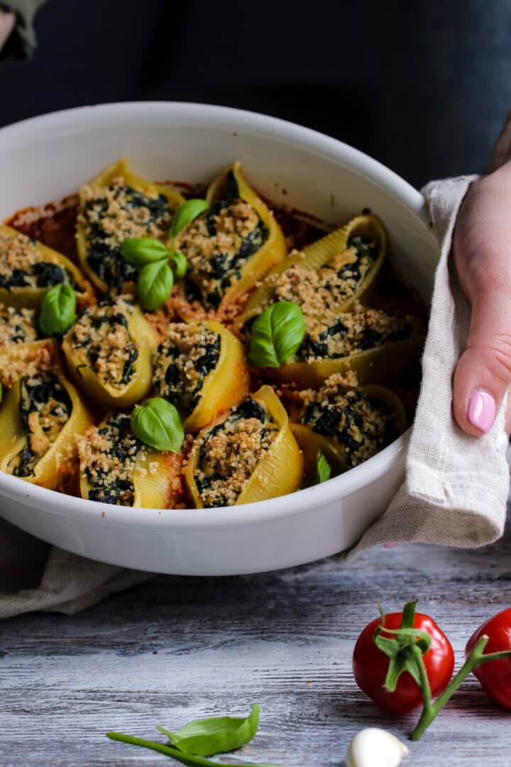 5 Ingredient Vegan Stuffed Shells • Happy Kitchen