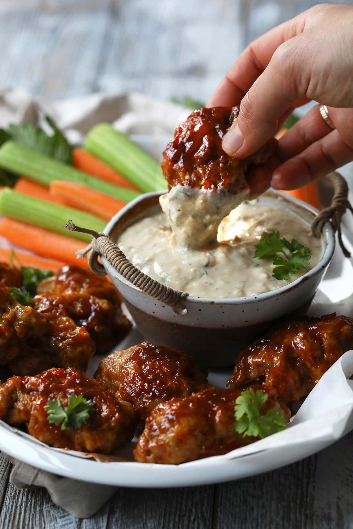 Vegan Buffalo Wings • Happy Kitchen